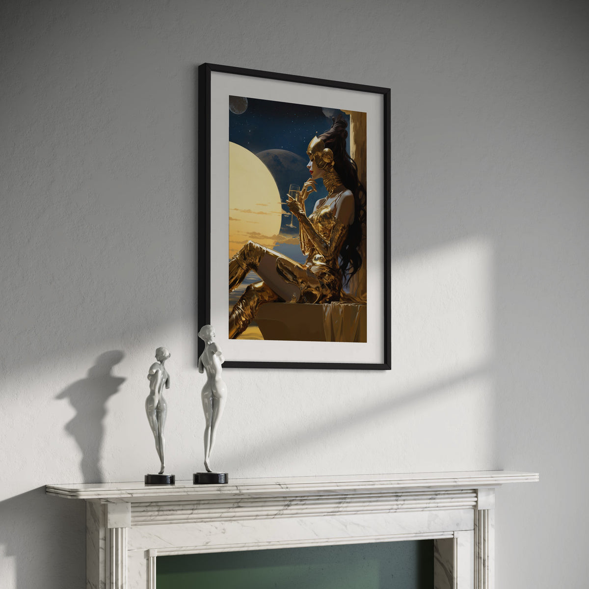 Cyberpunk girl - science fiction wall art - original fine art print ...